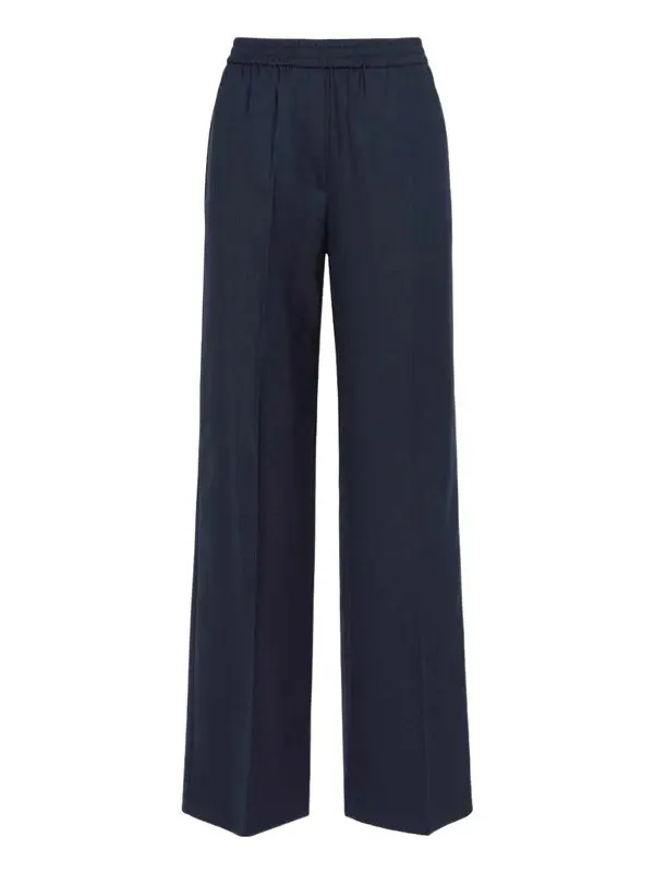 Max Mara Stretch Wool Batavia Trousers - Navy