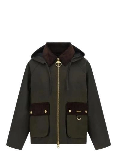 Barbour Long-sleeve Casual Jacket With Detachable Hood - Green
