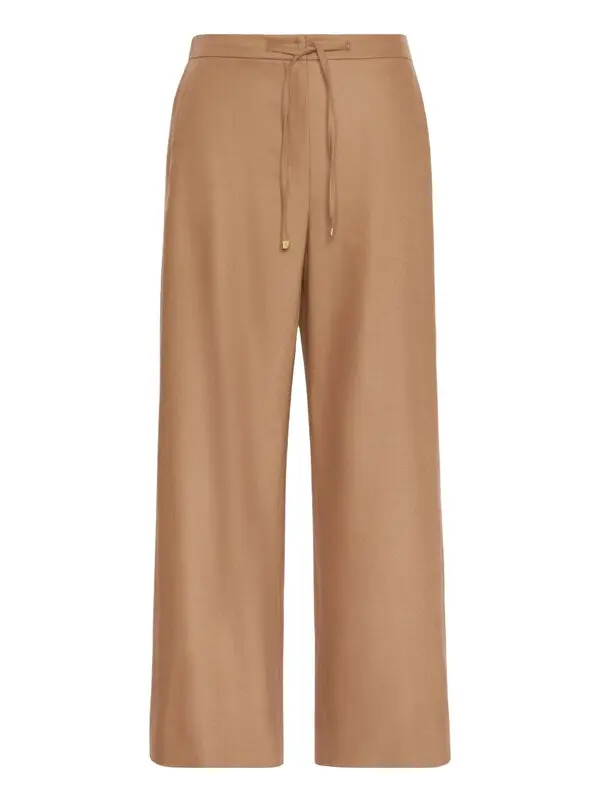 Max Mara Drawstring Wide-leg Trousers - Camel