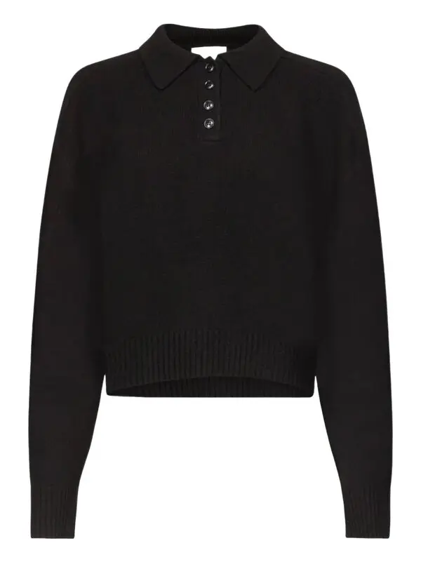 Loulou De Saison Homere Buttoned Knitwear - Black