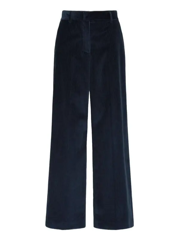 Max Mara Cotton Velvet Trousers - Navy