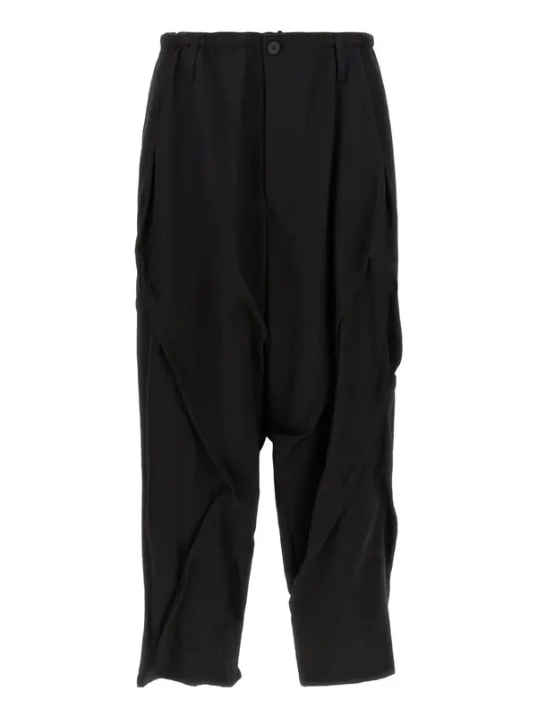 Yohji Yamamoto Pleated Tuck Pants - Black