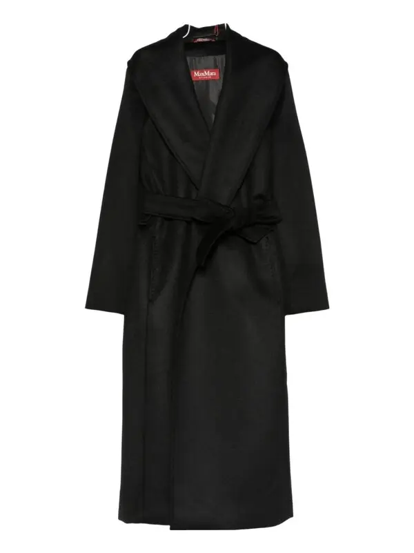 Max Mara Collared Long-sleeved Coat - Black