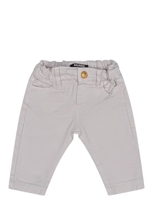Balmain Belt Loop Tailored Pants - Gray