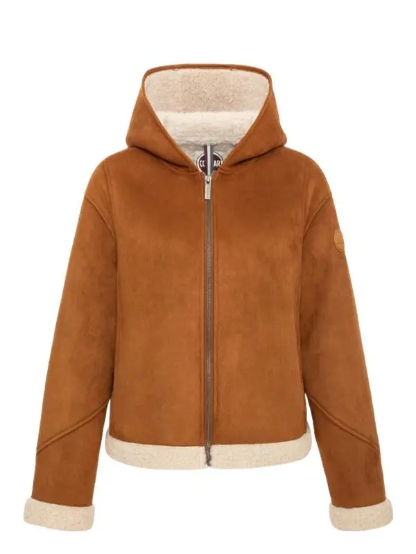 COLMAR Hooded Sheepskin Jacket - Marrakech Beige
