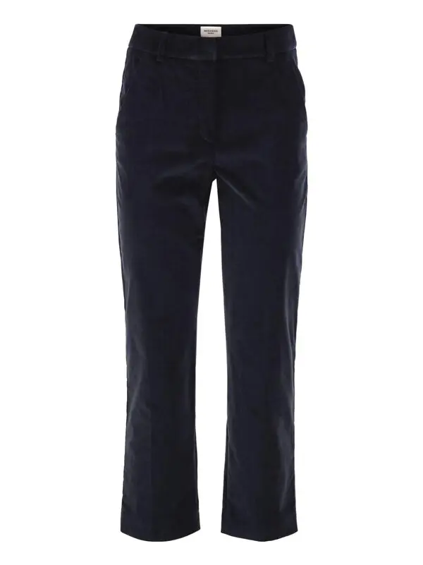 Max Mara Velvet Trousers - Navy Blue