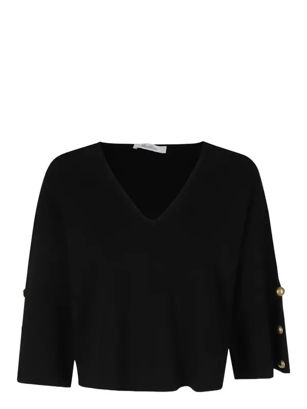 Max Mara V-neck Top - Black