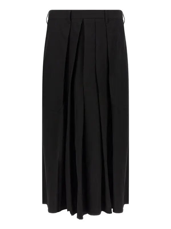 Yohji Yamamoto Hakama Pleated Trousers - Black