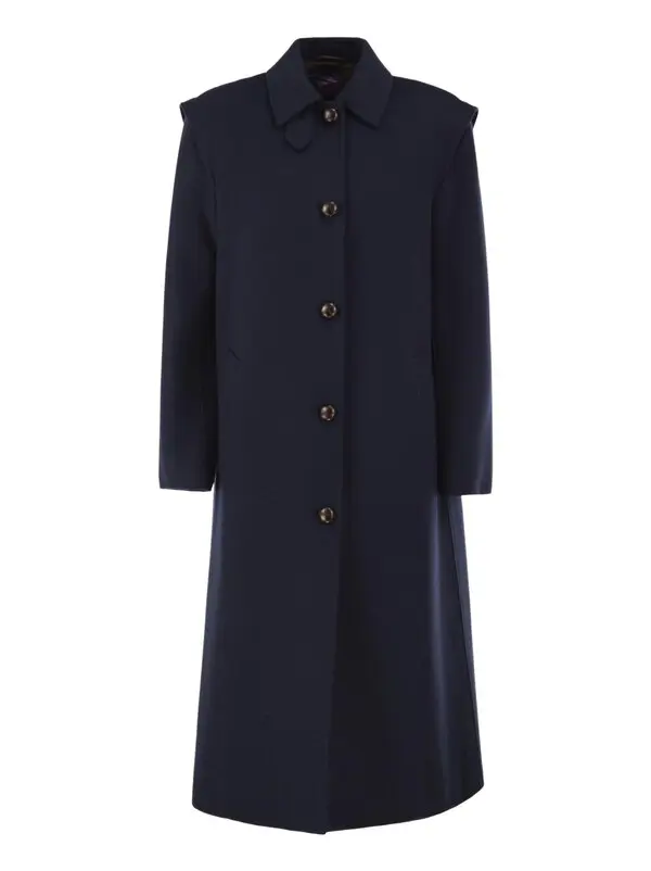Max Mara Long Single-breasted Coat - Black