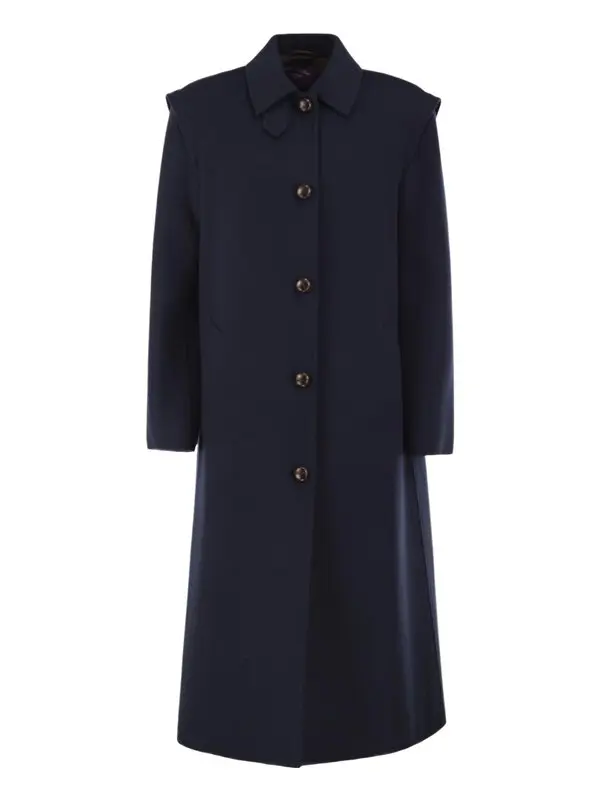 Max Mara Long Single-breasted Coat - Black