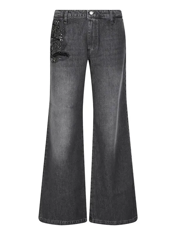 ERMANNO FIRENZE Faded Flared Jeans - Black