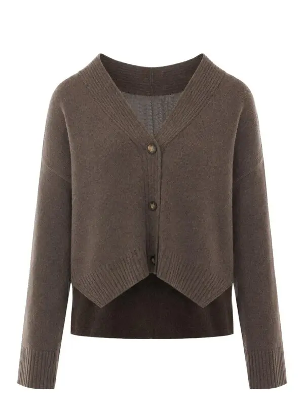 Loulou De Saison V-neck Button-front Cardigan - Coffee