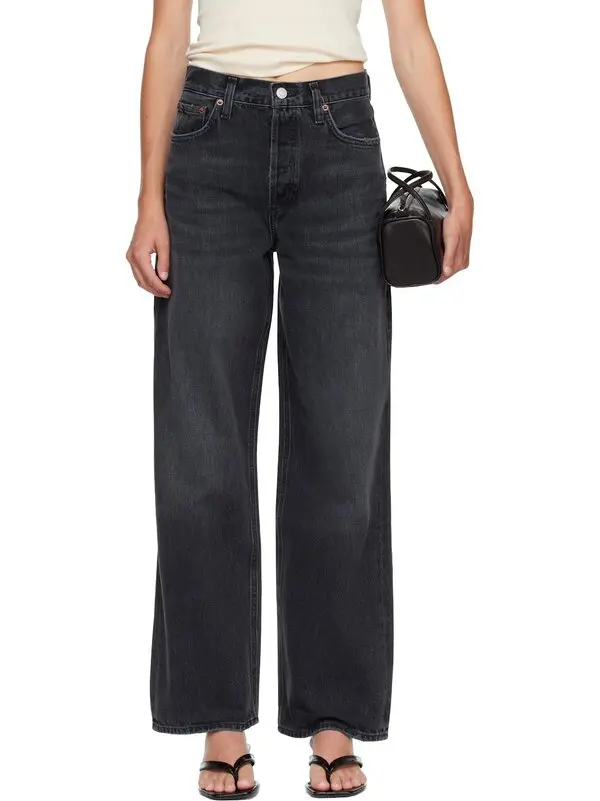 AGOLDE Low Slung Jeans - Black