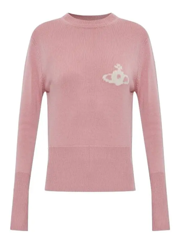 VIVIENNE WESTWOOD Katie Orb Knitted Sweater - Pink