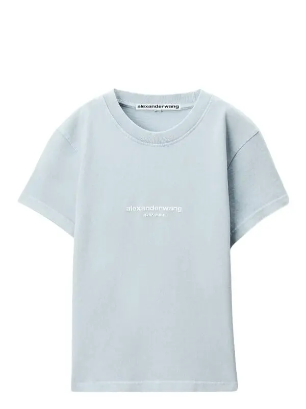 Alexander Wang Cropped Logo T-shirt - Washed Sky