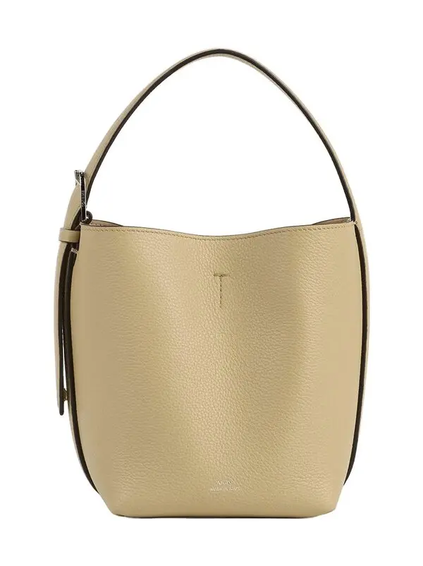 TOTEME Belted Grained-leather Tote - Cashew