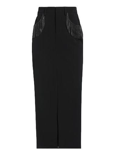 Liu Jo Midi Skirt With Embellished Pockets - Black