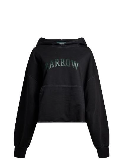 BARROW Cotton French Terry Hoodie With Logo - Black
