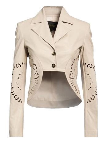 BABYLON Polyurethane & Viscose Jacket - Beige
