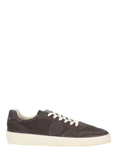 Philippe Model Dark Leather Low-top Sneakers - Brown
