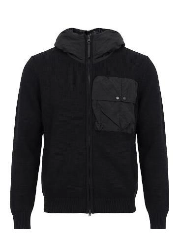 C.P. COMPANY Wool And Polyamide Zip-up Cardigan - Black