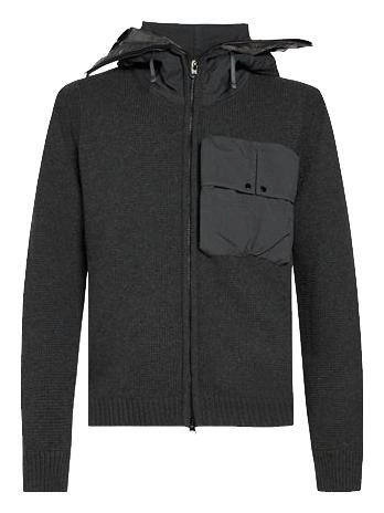 C.P. COMPANY Wool And Polyamide Zip-up Cardigan - Grey