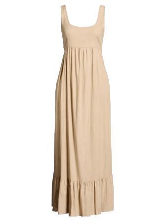 COMPAGNIA ITALIANA Linen & Viscose Maxi Dress - Beige