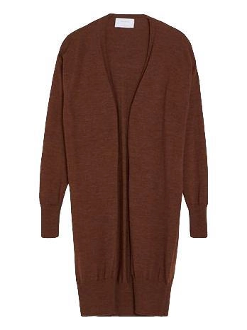 DANIELE FIESOLI Merino Wool Cardigan - Brown