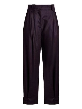 MOORER Pants Dark Size Virgin Wool - Purple
