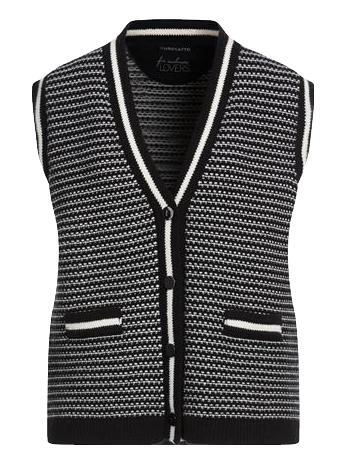 PUROTATTO Sleeveless Cashmere Cardigan - Black