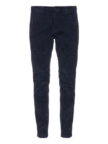 C.P. COMPANY Cotton Stretch Tapered Leg Trousers - Navy