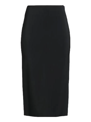 Jacquemus Viscose Elastane Asymmetrical Midi Skirt - Black
