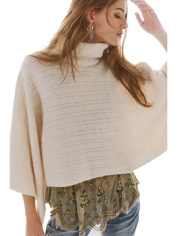 Free People Phoebe Poncho - Winter White