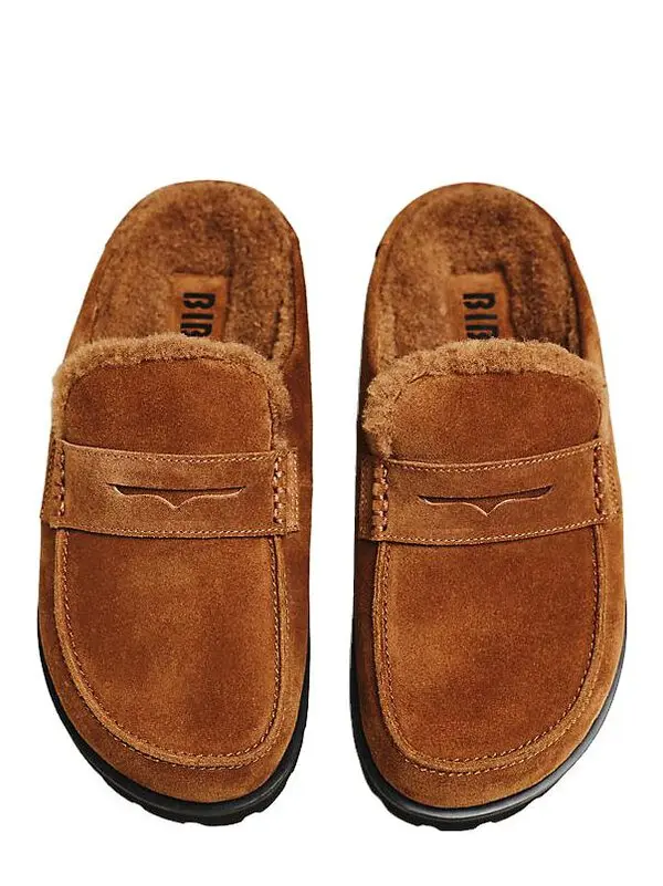 BIBI LOU Leather Platform Loafer Mules - Caramelo