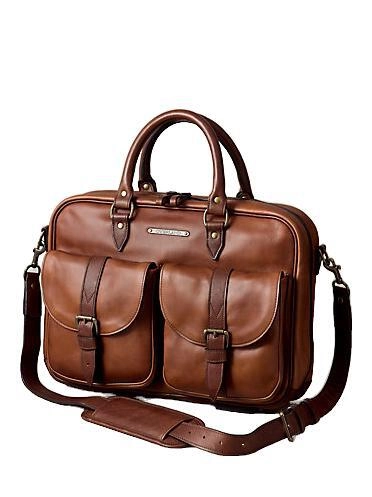 Overland Fairfield Leather Briefcase - Tan