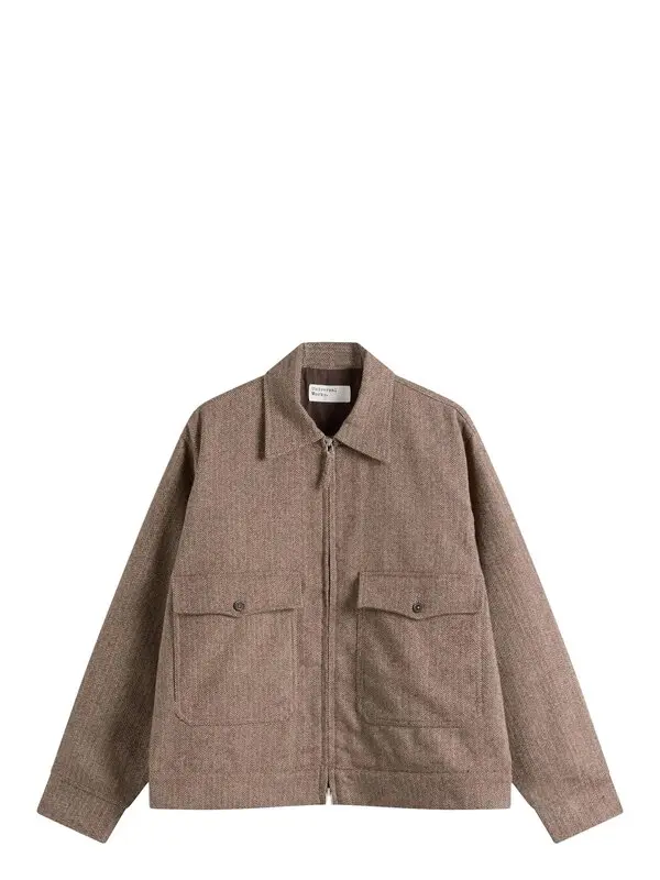 Universal Works Wool Herringbone S130 Jacket - Brown