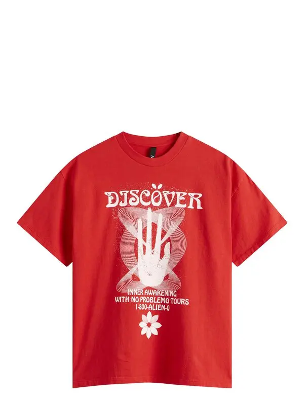 NO PROBLEMO Discovery" Graphic T-shirt - Red