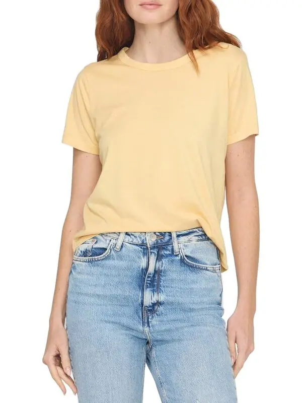 PROJECT SOCIAL T Baker Crewneck T-shirt - Sahara Sun