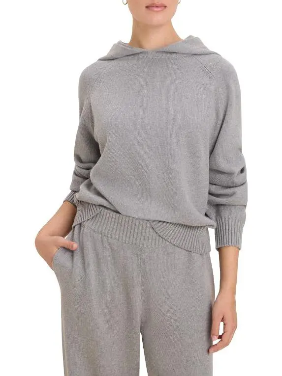 NZ BY NIC AND ZOE Cotton Sweater Hoodie - Grey Heather