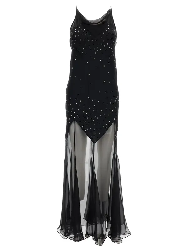 Rabanne Embellished Maxi Dress - Black