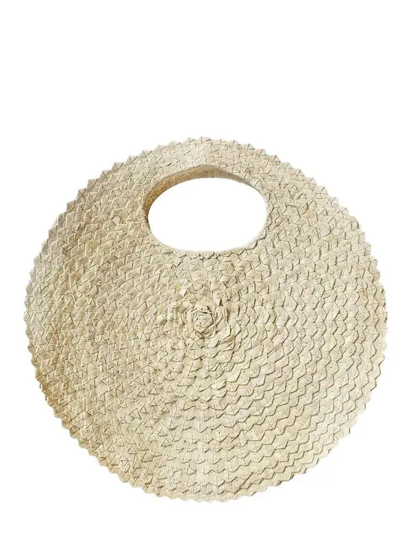 OHSUN Handcrafted Pandan Leaf Straw Handbag - White
