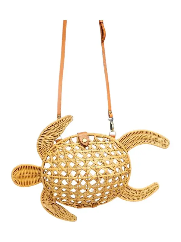 OHSUN Neutrals Wili Wicker Crossbody Clutch - Black