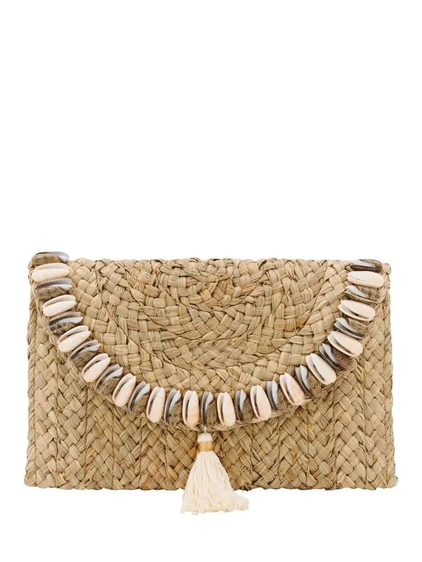 OHSUN Amara Shell Clutch - Grey