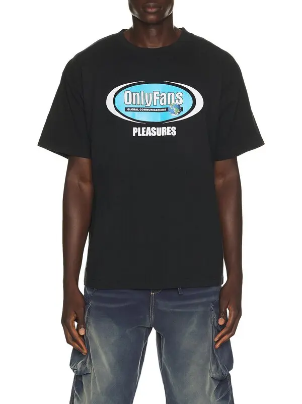 PLEASURES X Onlyfans Communications T-shirt - Black