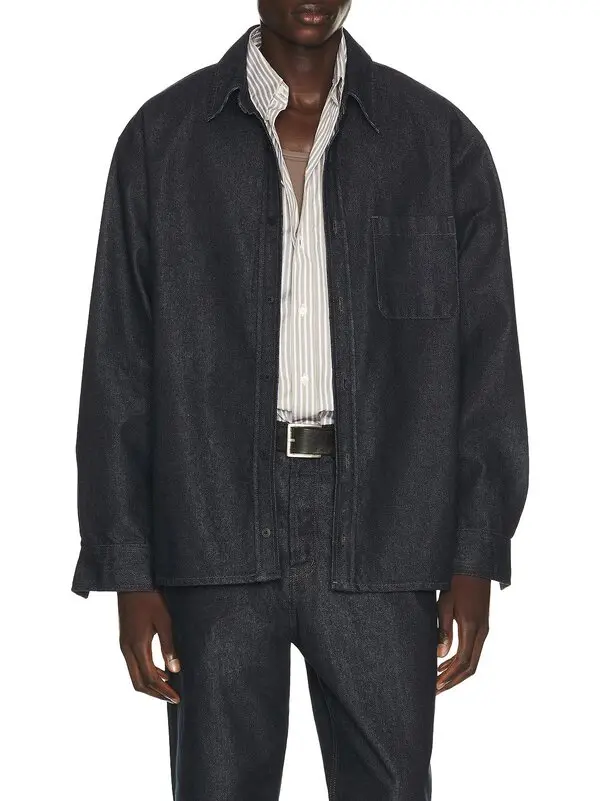 LE17SEPTEMBRE Denim Over Shirt In Blue - Indigo