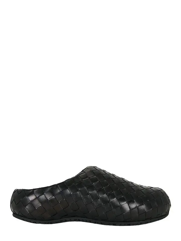Bottega Veneta Intrecciato Nappa Opaque Klog Mule - Black