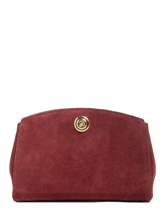LIFFNER Pushlock Clutch In Suede - Red