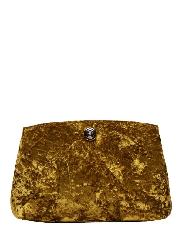 LIFFNER Velvet Push Lock Pouch - Green