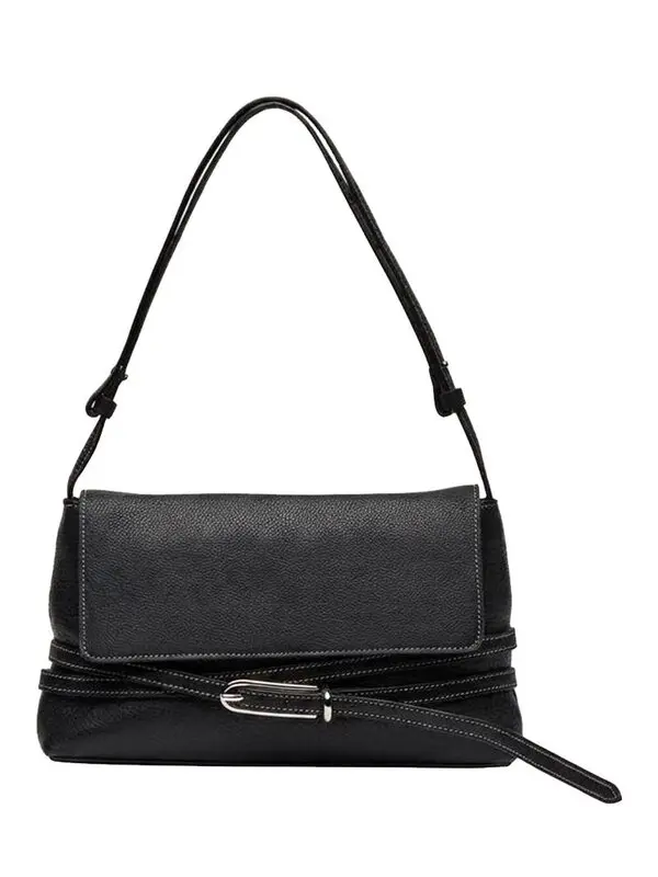 LIFFNER Belted Shoulder Bag Black - Red