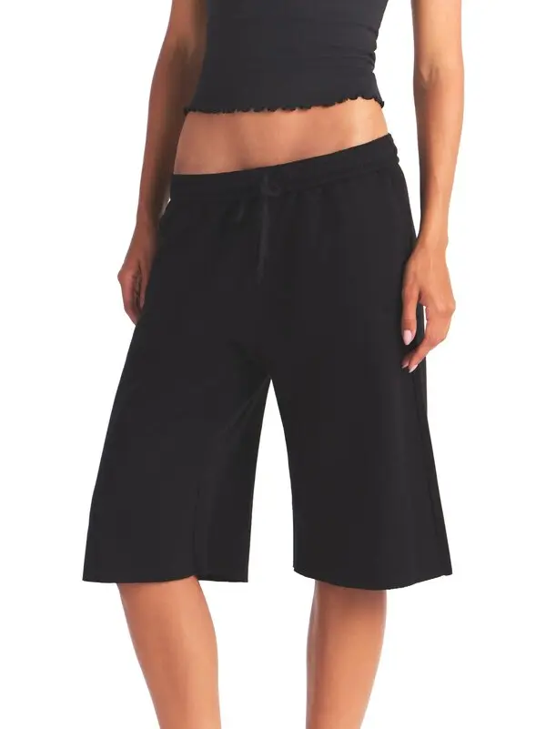 SKIMS Cotton Fleece Long Short - Onyx
